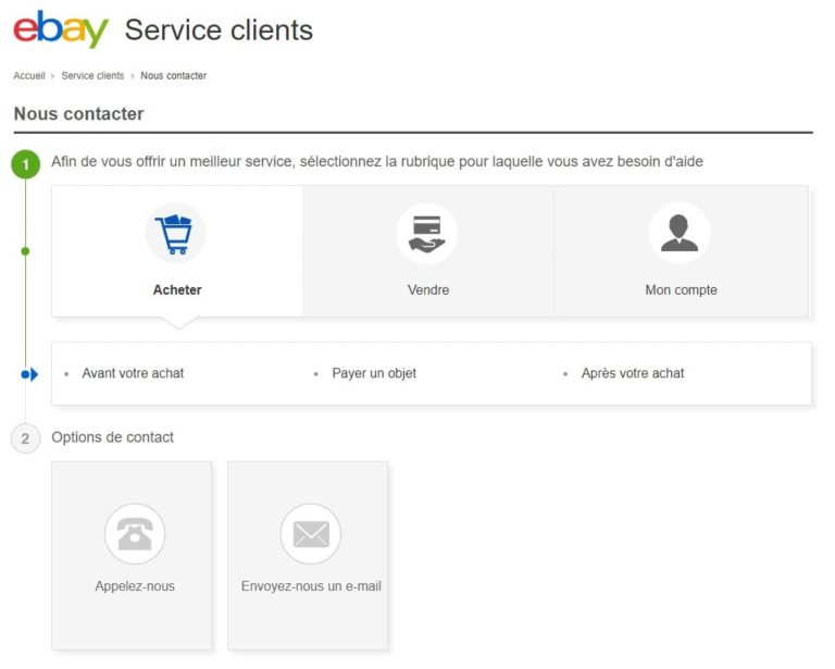 Comment contacter le service client Ebay ? - Quels-sont.fr