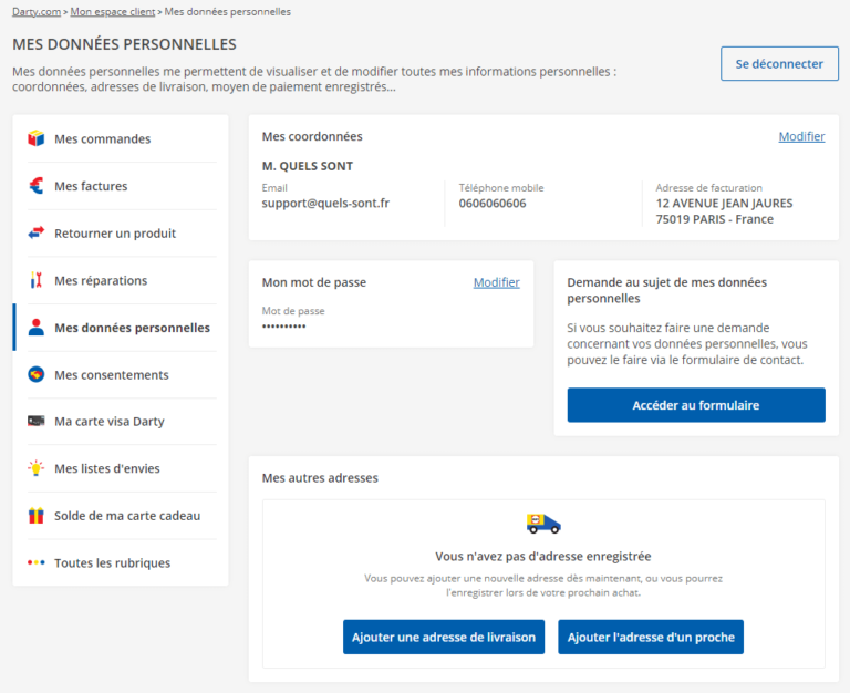 Comment accéder et gérer mon compte Darty ? - Quels-sont.fr